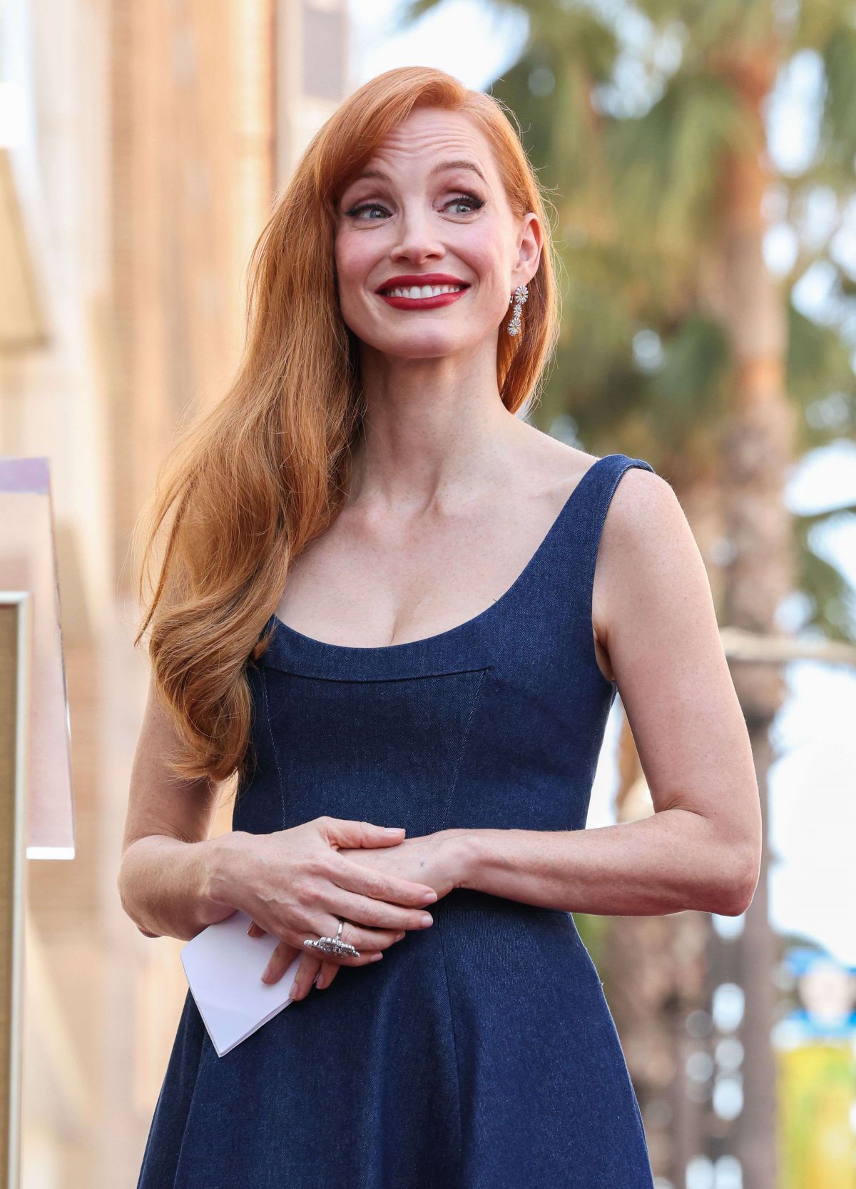 JESSICA CHASTAIN at Her Hollywood Walk of Fame Star Ceremony in ...