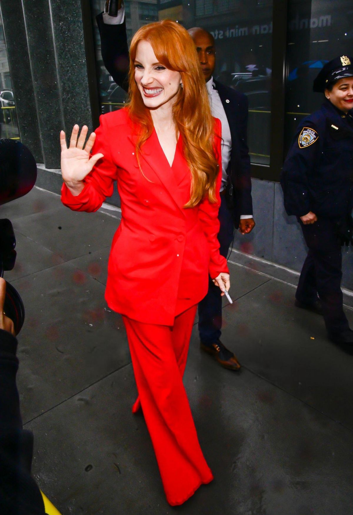 JESSICA CHASTAIN Leaves Live with Kelly And Mark in New York 09/10/2025 ...