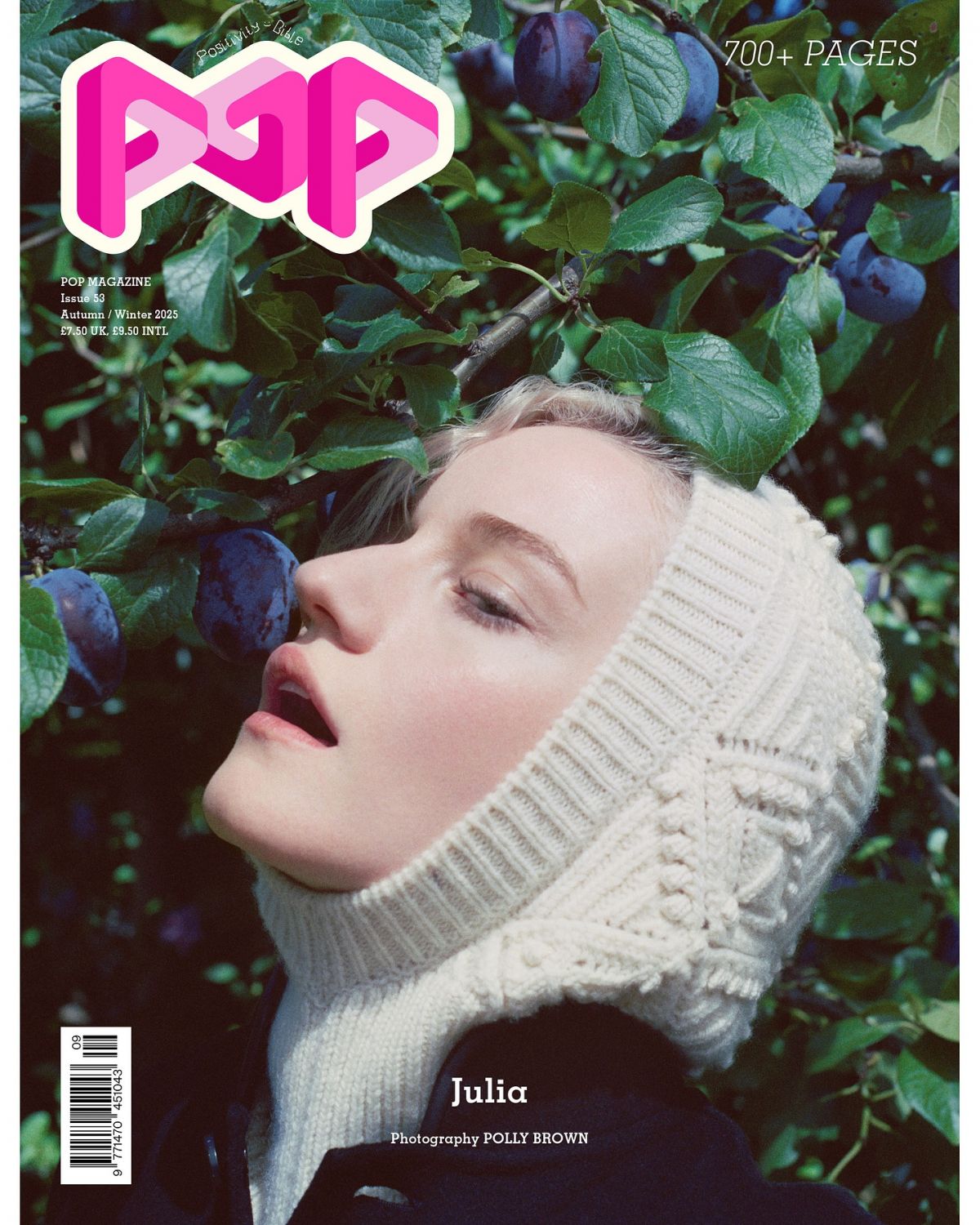 JULIA GARNER for POP Magazine, Issue 53 Autumn/Winter 2025 – HawtCelebs