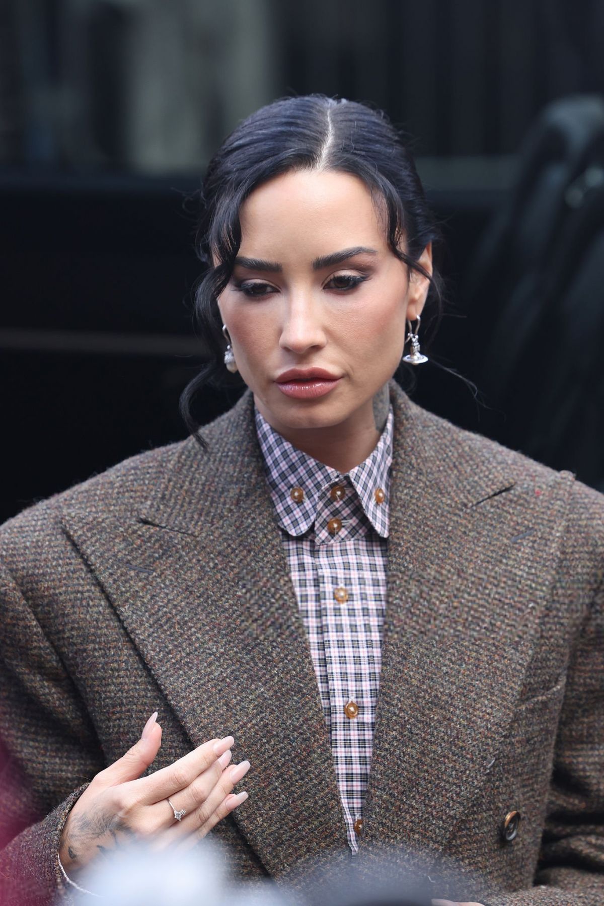 DEMI LOVATO Arrives at Vivienne Westwood Fashion Show at PFW in Paris ...