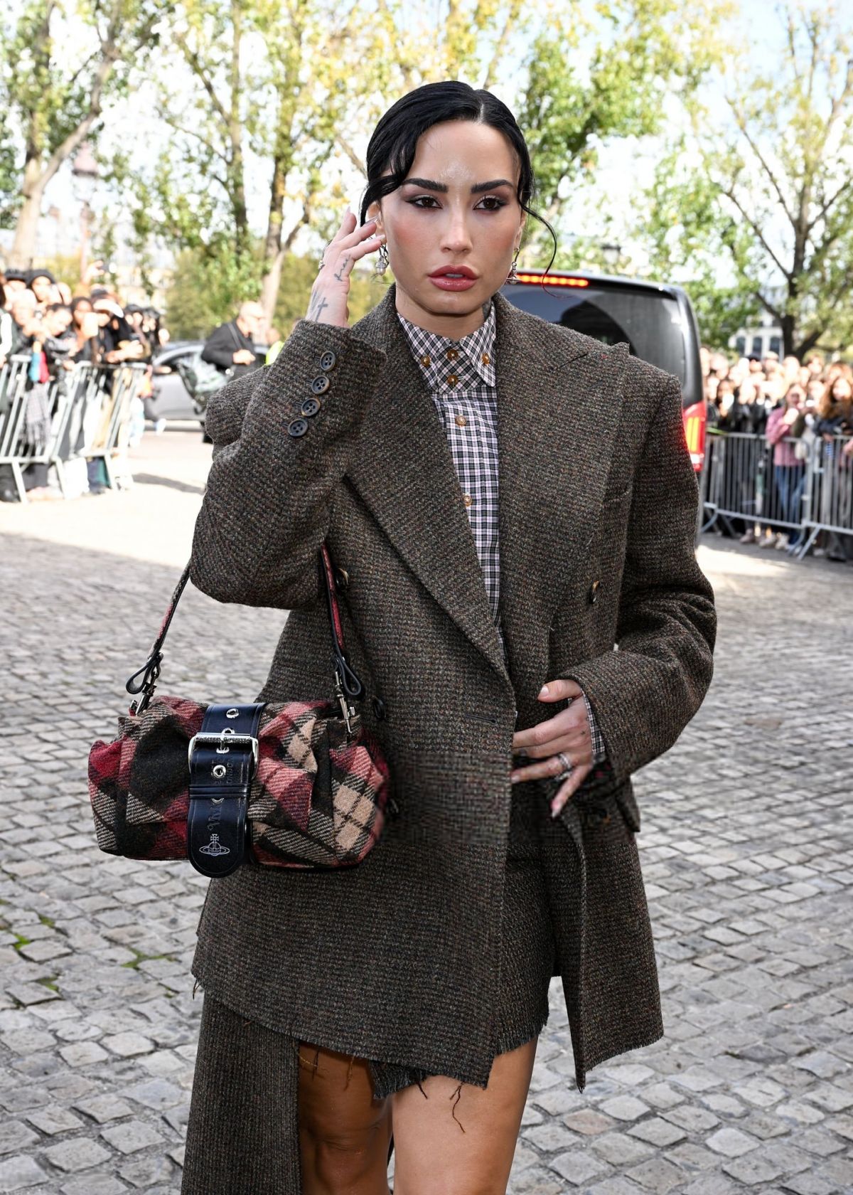 DEMI LOVATO Arrives at Vivienne Westwood Fashion Show at PFW in Paris ...