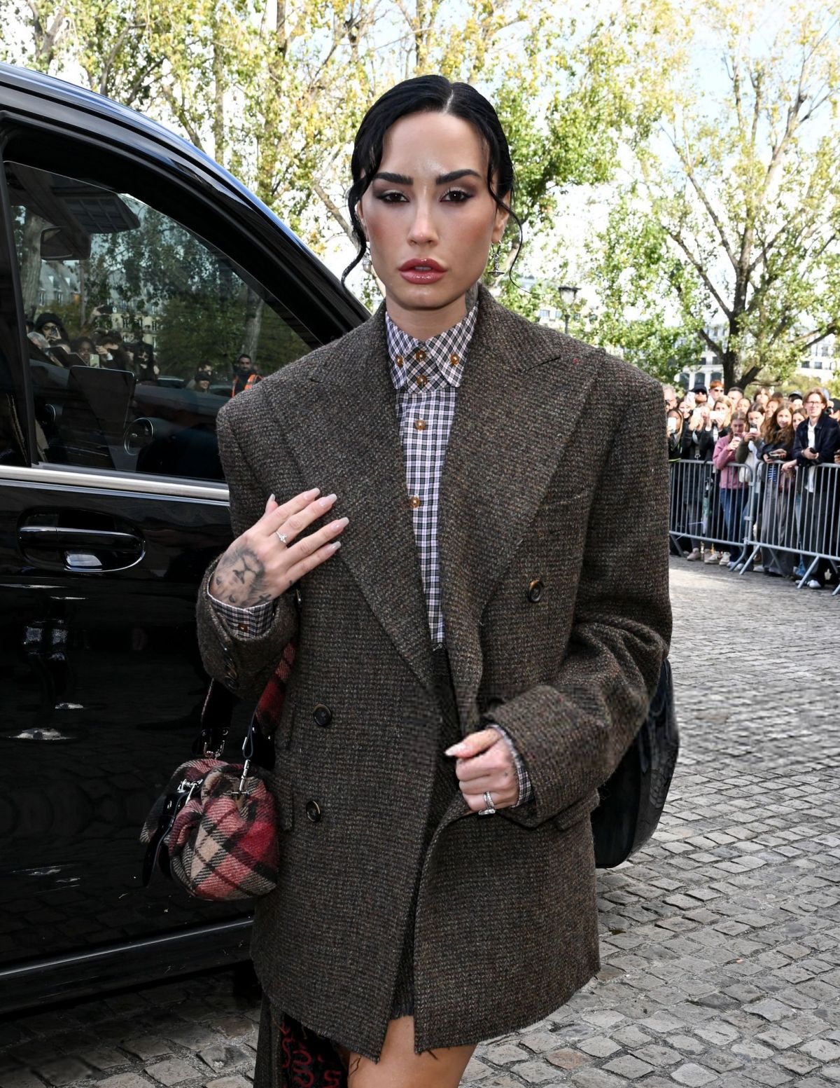 DEMI LOVATO Arrives at Vivienne Westwood Fashion Show at PFW in Paris ...