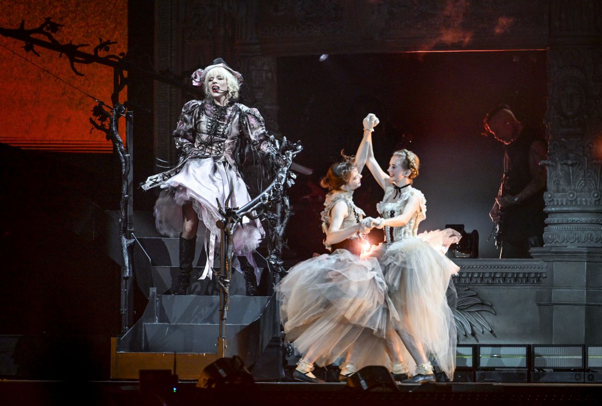 EMMA MYERS and EVIE TEMPLETON at Lady Gaga’s The MAYHEM Ball Tour at O2 ...