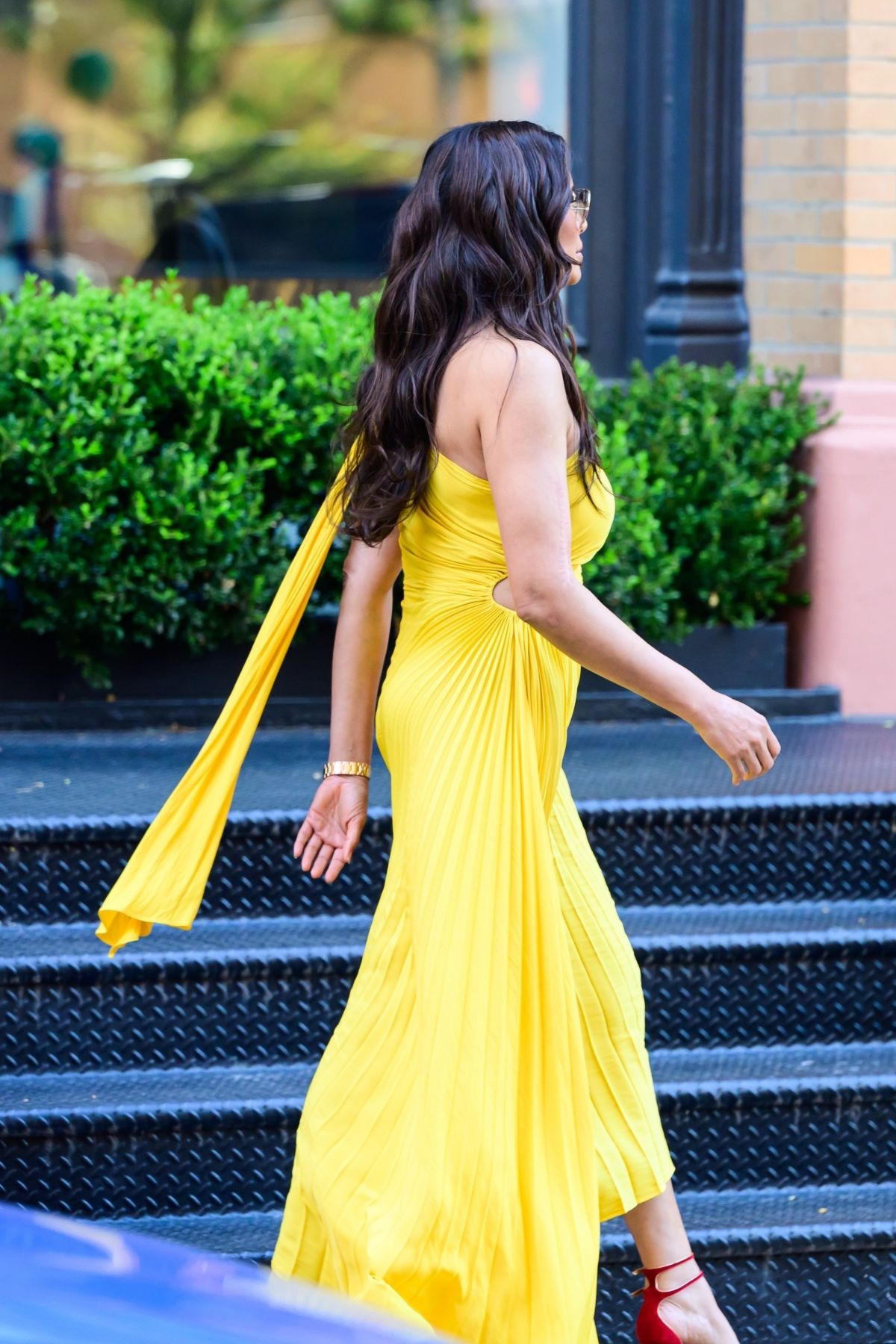 PADMA LAKSHMI in a Bright Yellow Dress Out in New York 10/16/2025 ...