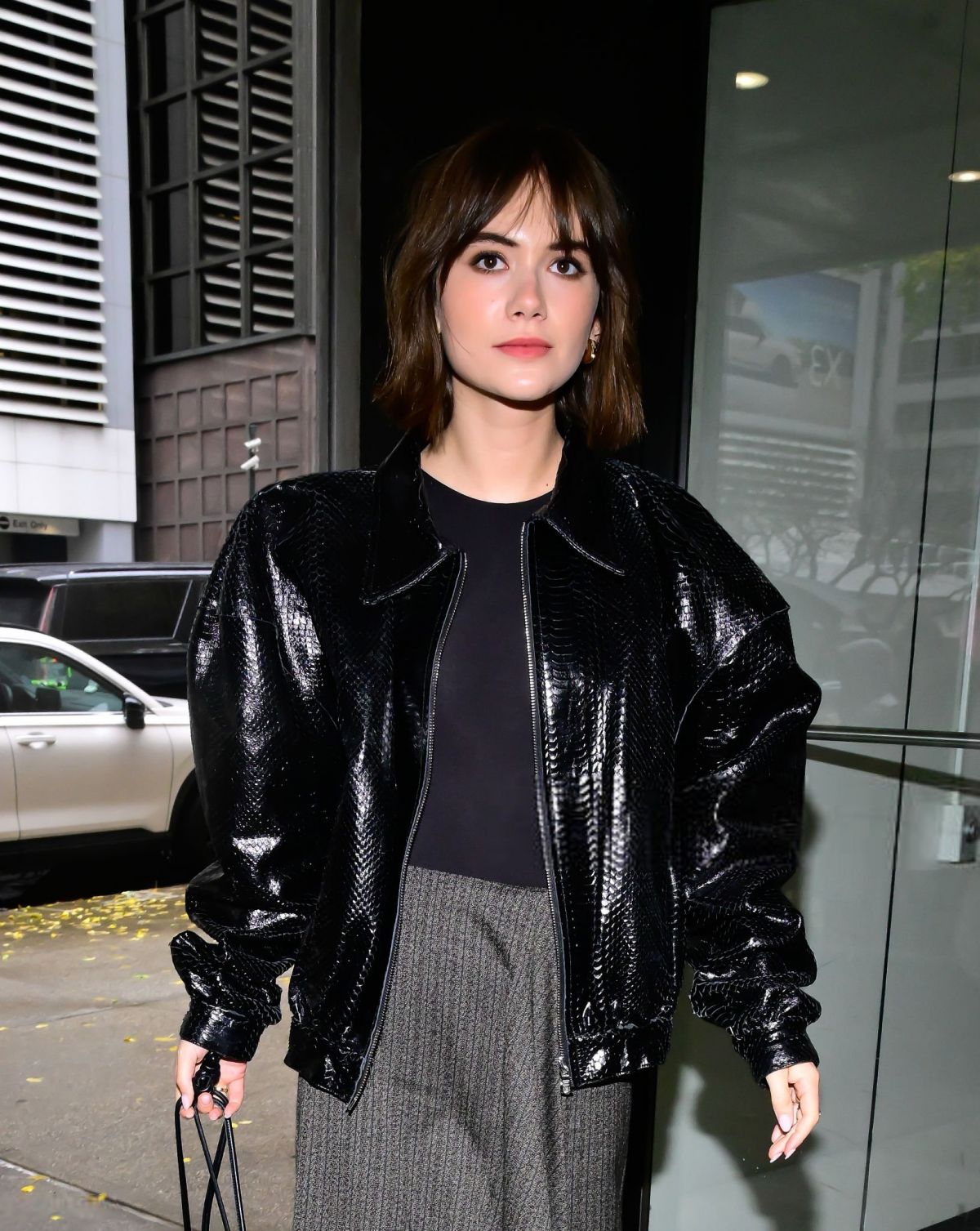 EMILIA JONES Arrives at CBS Studios in New York City 11/10/2025 ...
