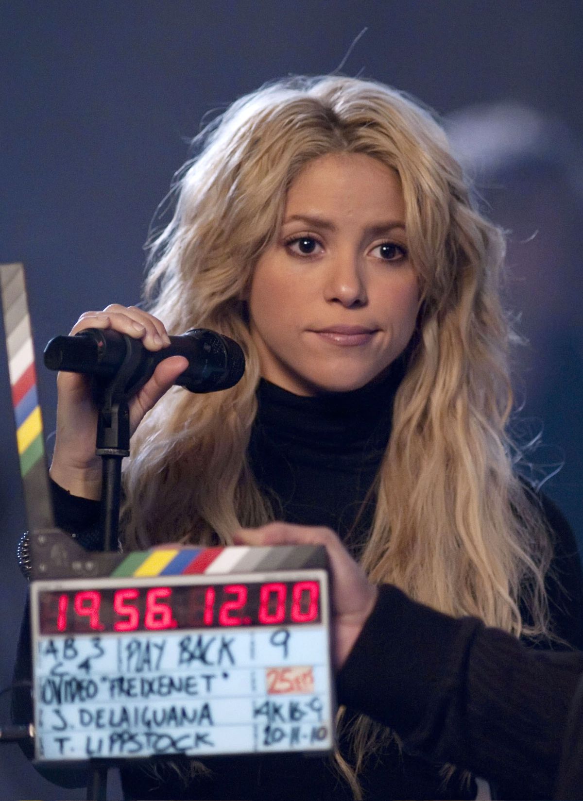 SHAKIRA on the Set of Freixenet Champagne Christmas Advert in Barcelona ...