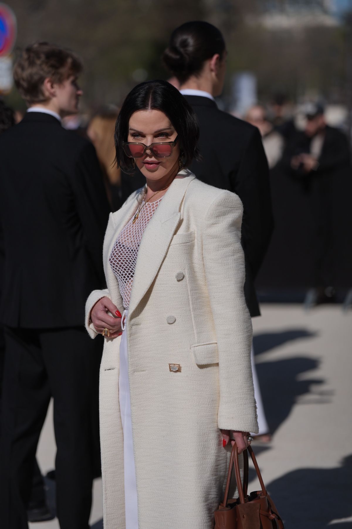 DEBI MAZAR at Gabriela Hearst Show at Paris Fashion Week in Paris 03/09 ...
