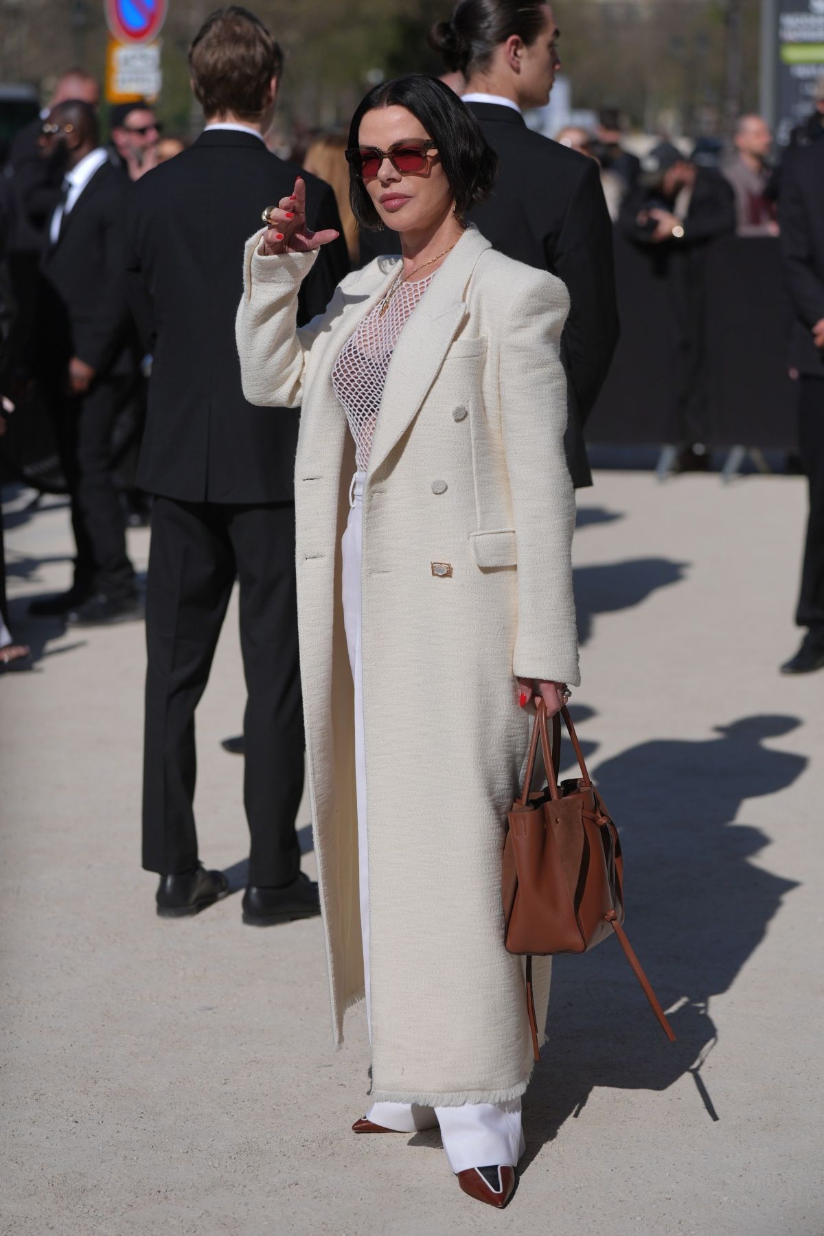 DEBI MAZAR at Gabriela Hearst Show at Paris Fashion Week in Paris 03/09 ...