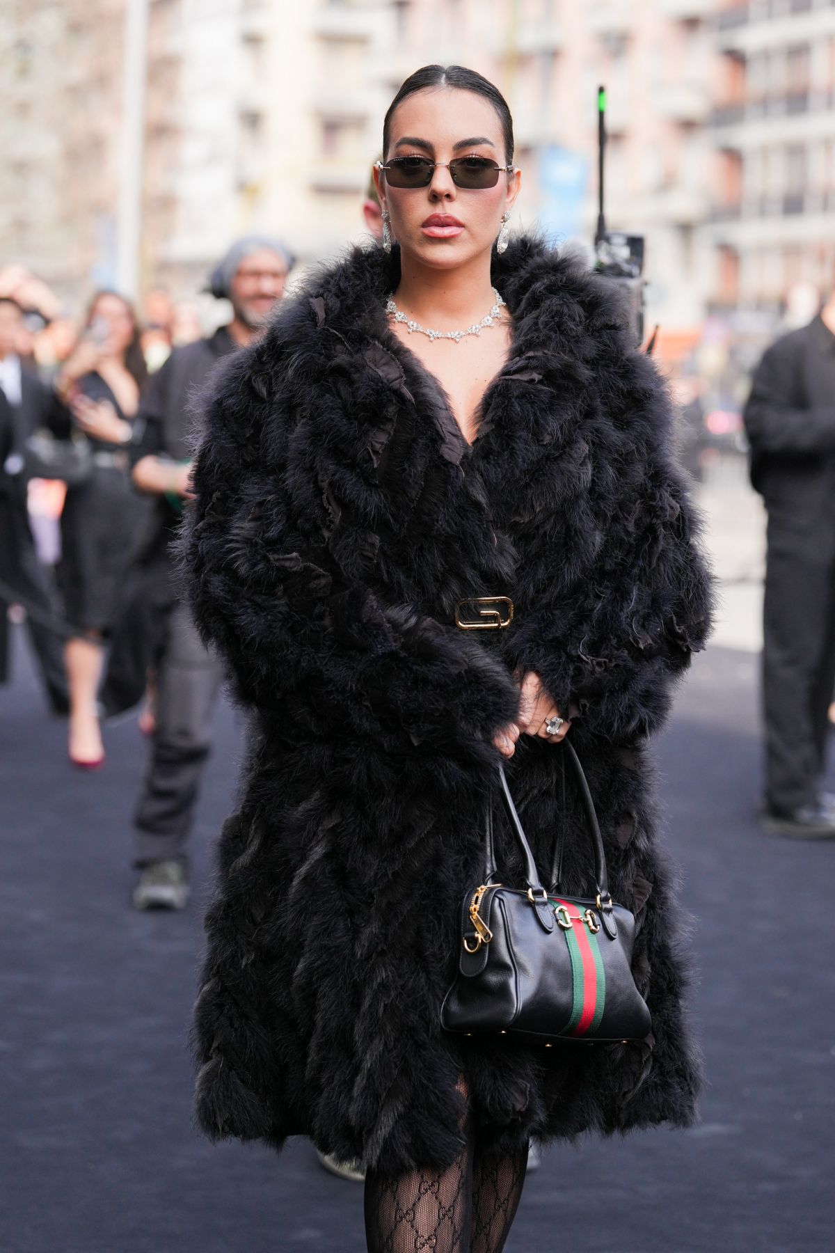 GEORGINA RODRIGUEZ Arrives at Gucci FW 2026 Show at Milan Fashion Week ...