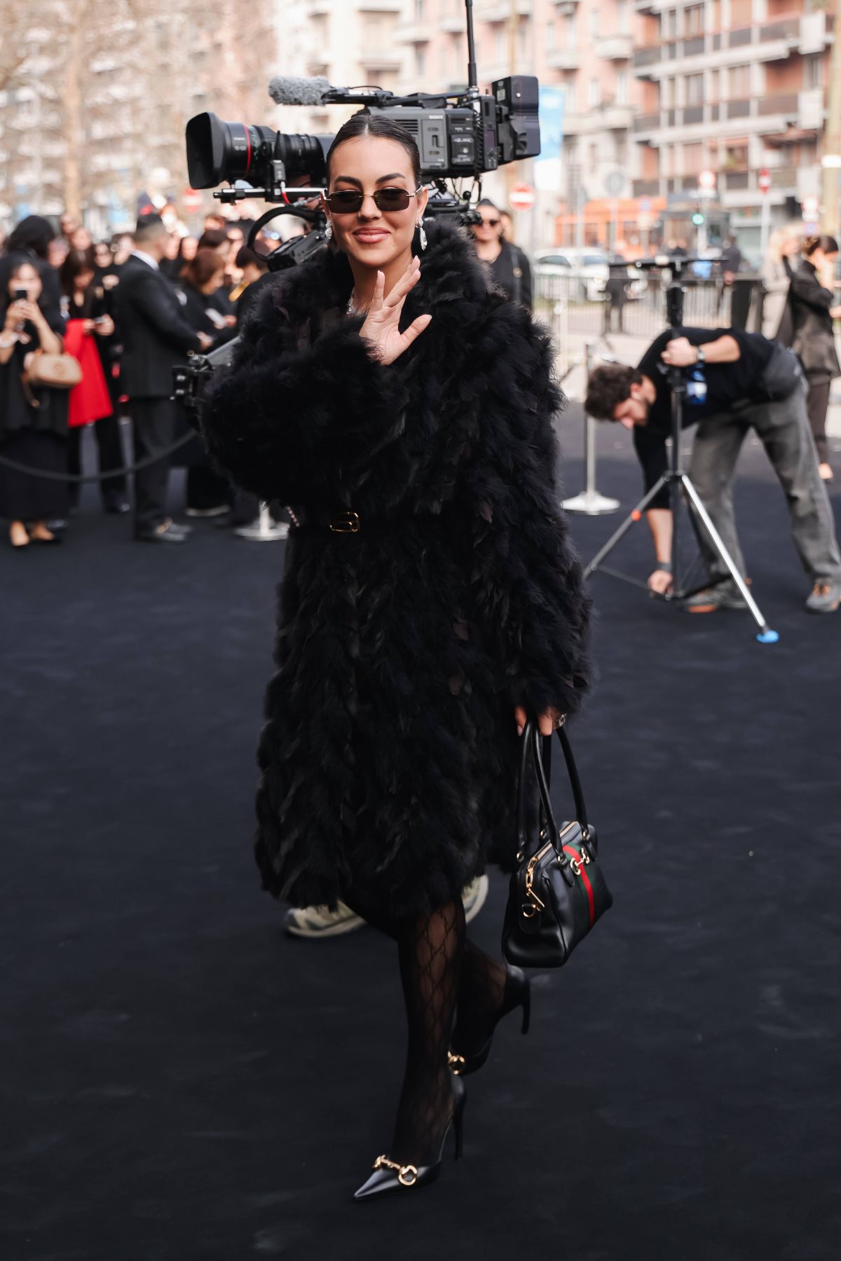 GEORGINA RODRIGUEZ Arrives at Gucci FW 2026 Show at Milan Fashion Week ...
