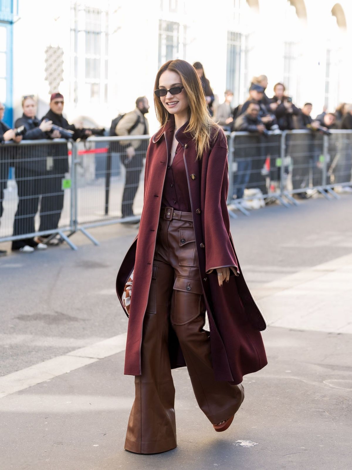 LILY JAMES at Zimmermann Womenswear Fall/Winter 26/27 Show at Paris ...