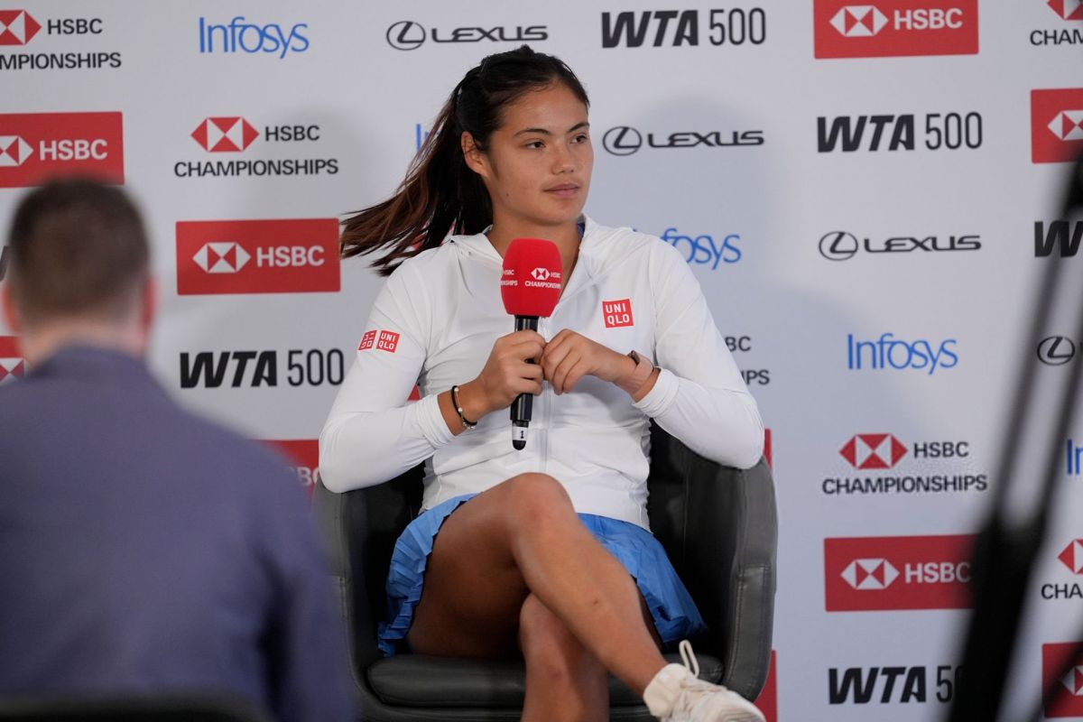 EMMA RADUCANU at Press Conference After Winning Her First Round Match ...