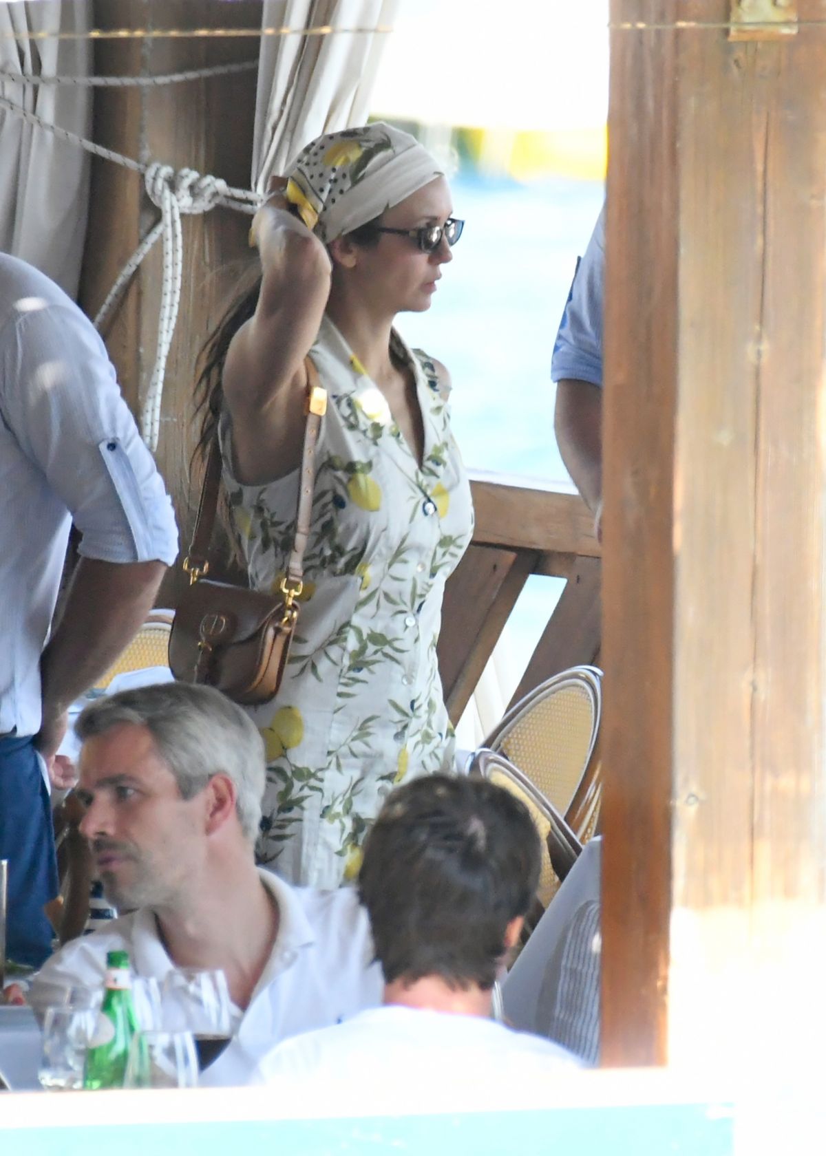 NINA DOBREV Out for Lunch with Friends at Amalfi Coast Restaurant in ...