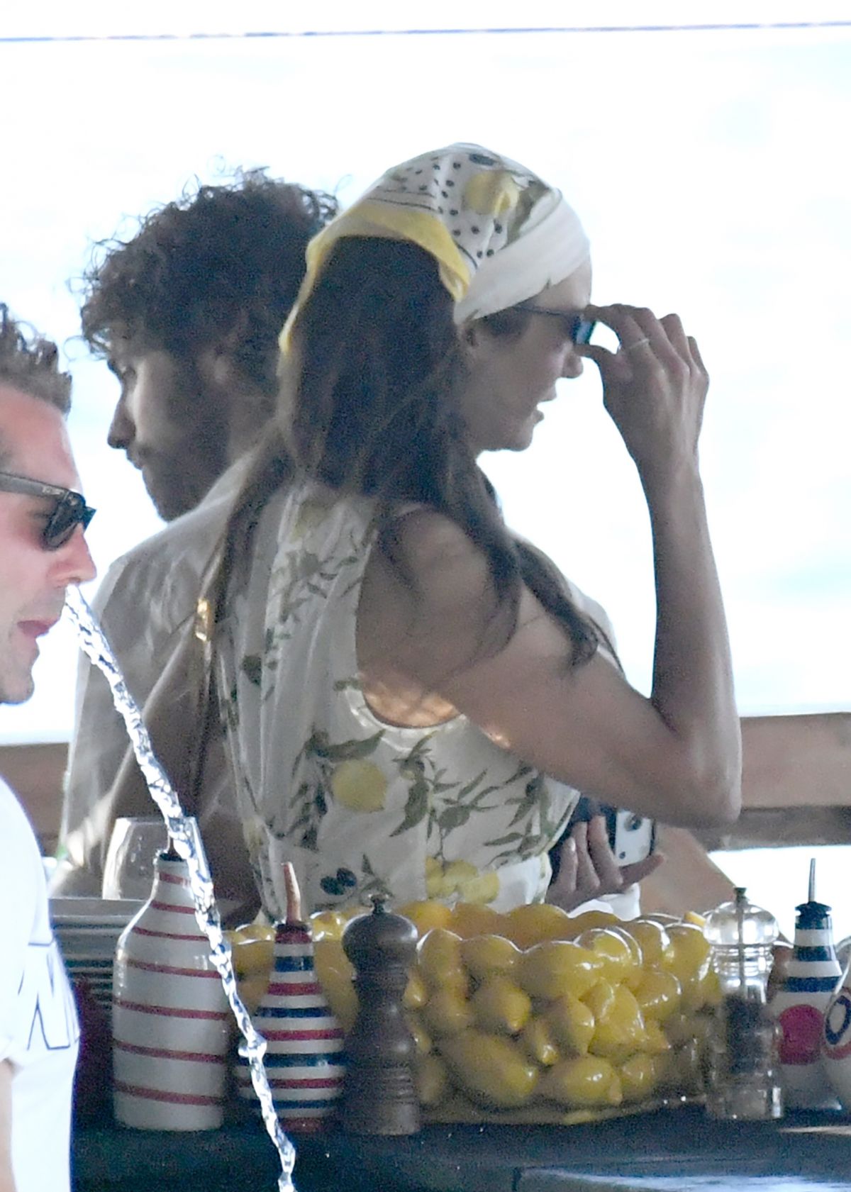 NINA DOBREV Out for Lunch with Friends at Amalfi Coast Restaurant in ...